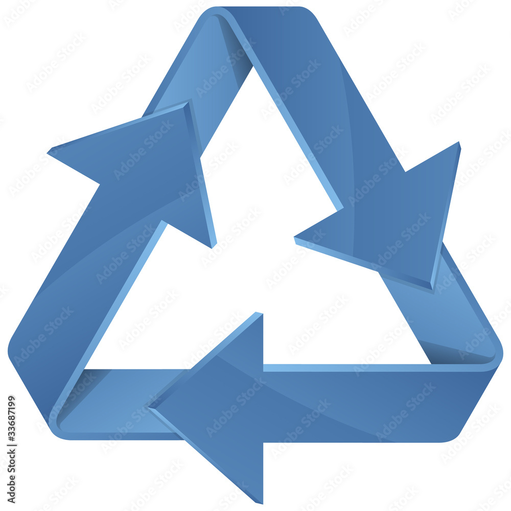 Triangle arrows 3D sign Stock Vector | Adobe Stock