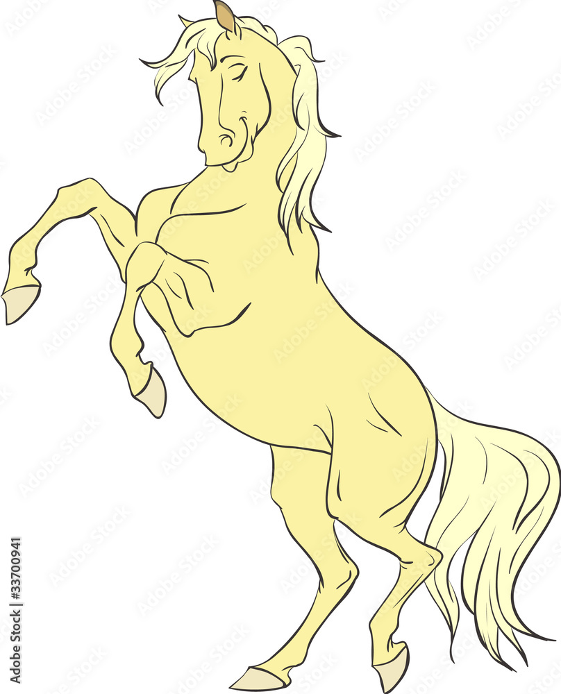 Palomino Horse Rearing