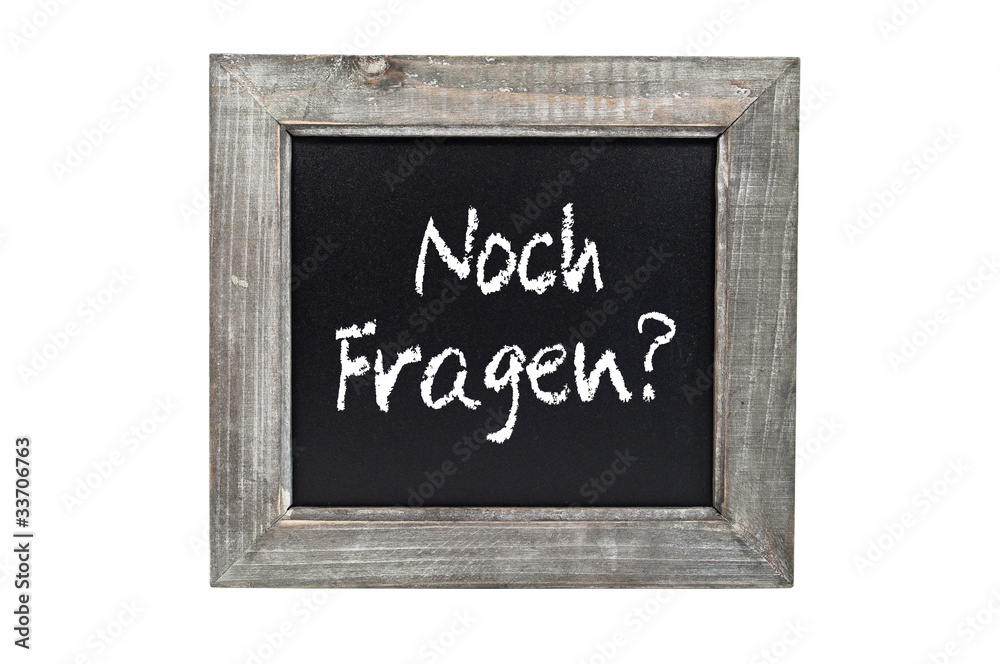Tafel mit Noch Fragen Stock-Illustration | Adobe Stock