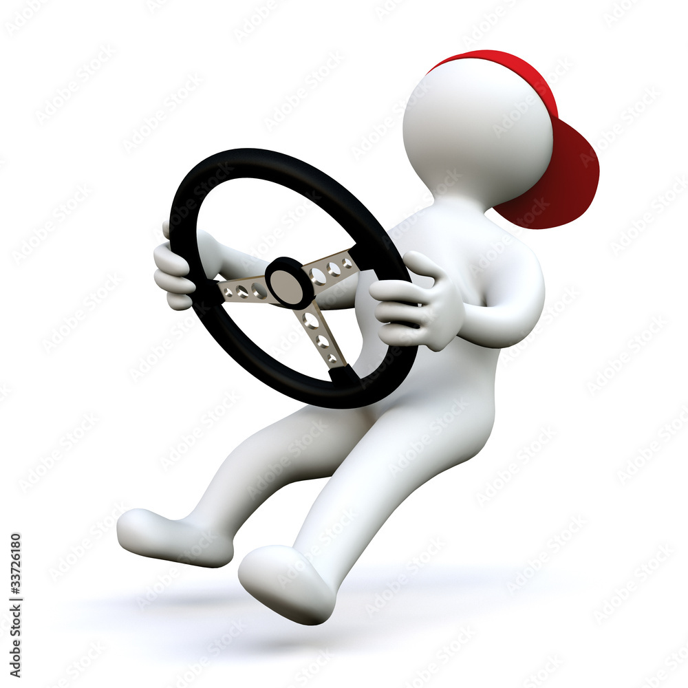 3D Man car driver Stock-Illustration | Adobe Stock