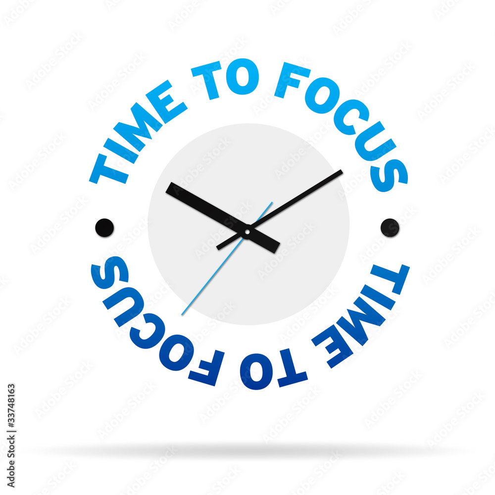 Time To Focus Clock Stock-Illustration | Adobe Stock