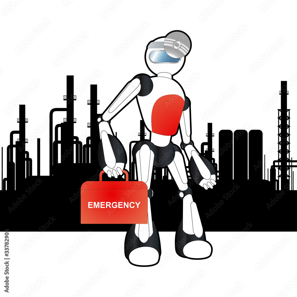 Animated medical robot doctor illustration vector background Stock ...