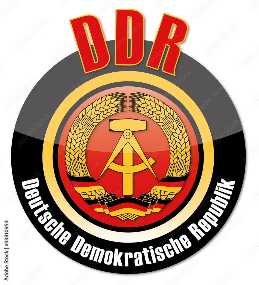 DDR Button Stock-Vektorgrafik | Adobe Stock