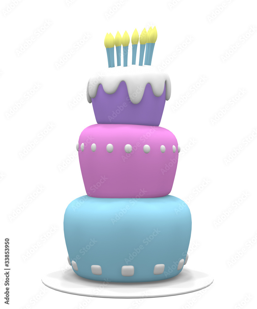 Pastel Cake Stock Illustration | Adobe Stock