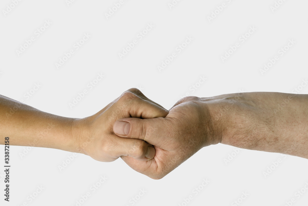 Zwei Hände greifen sich Stock-Foto | Adobe Stock