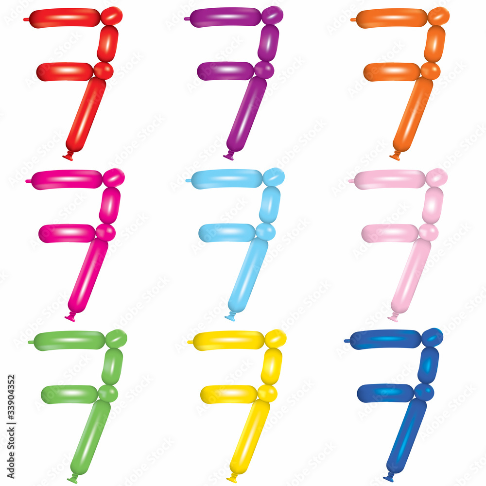 numero 7 Stock Vector | Adobe Stock