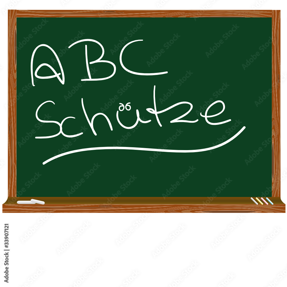 Abc Schütze - Schultafel - Schulanfang Stock-Vektorgrafik | Adobe Stock