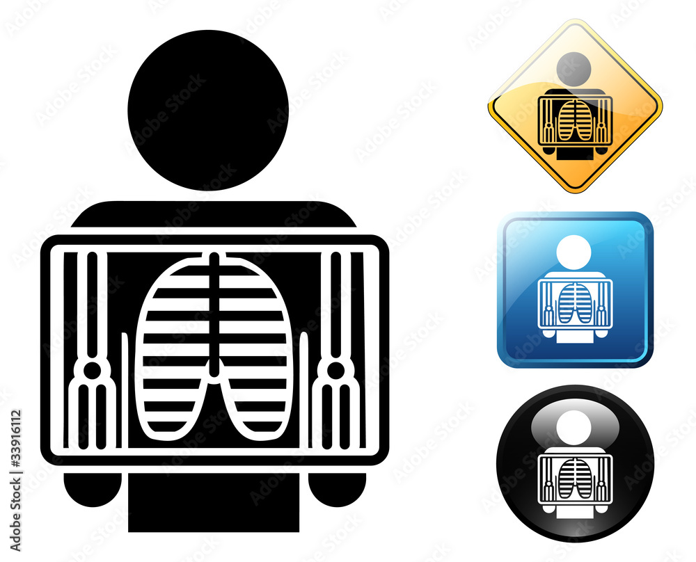 X-Ray pictogram and signs Stock Vector | Adobe Stock