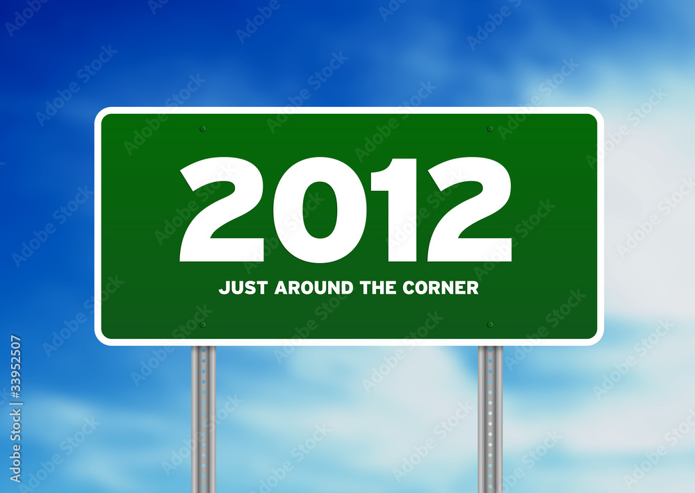 Green Road Sign 2012 Stock Illustration | Adobe Stock
