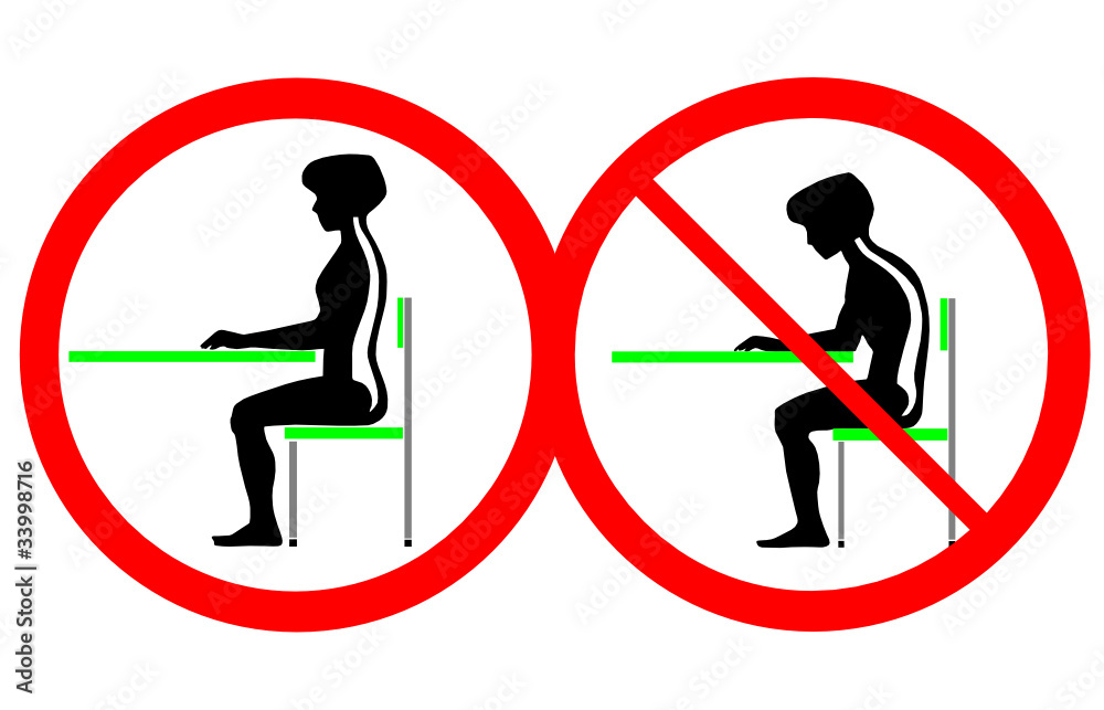 proper sitting sign vector illustration Stock Vector | Adobe Stock