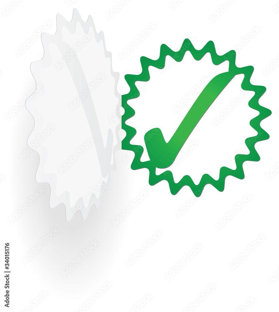 Tick sticker Stock Vector | Adobe Stock