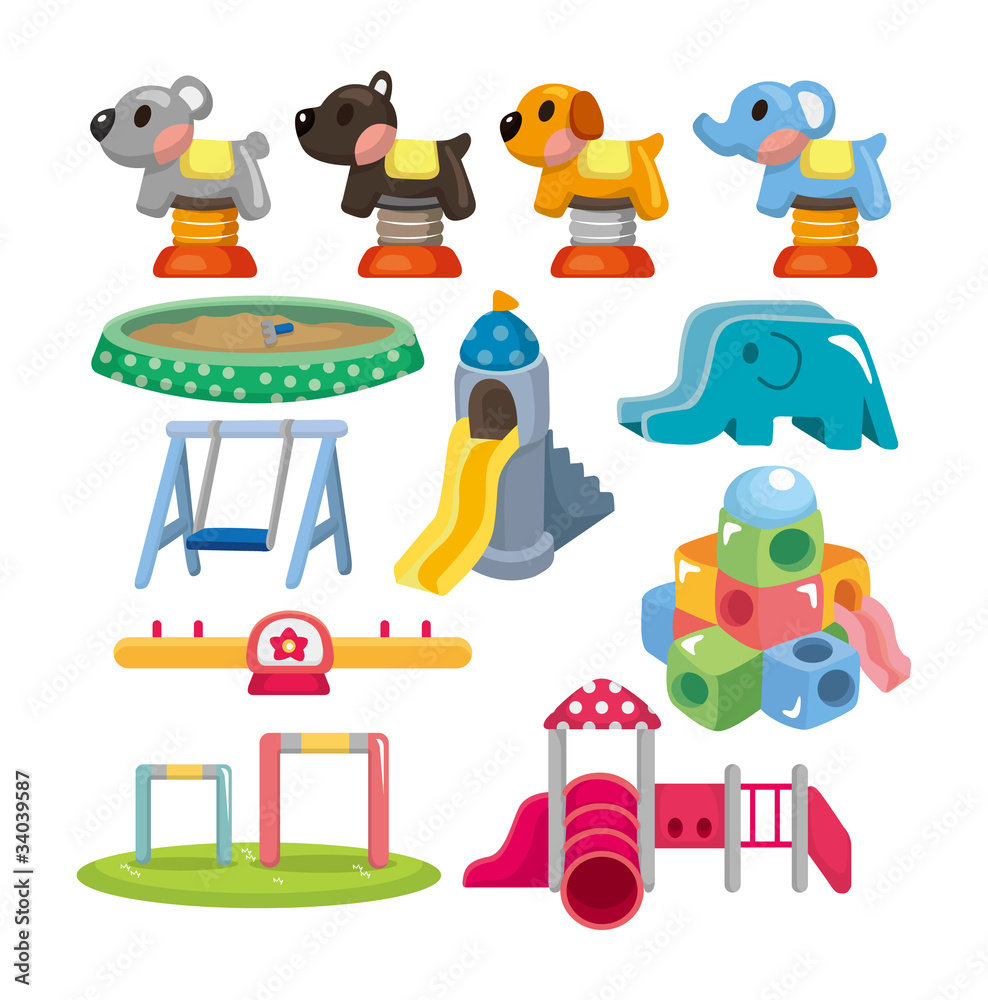 cartoon park playground icon. Stock Vector | Adobe Stock