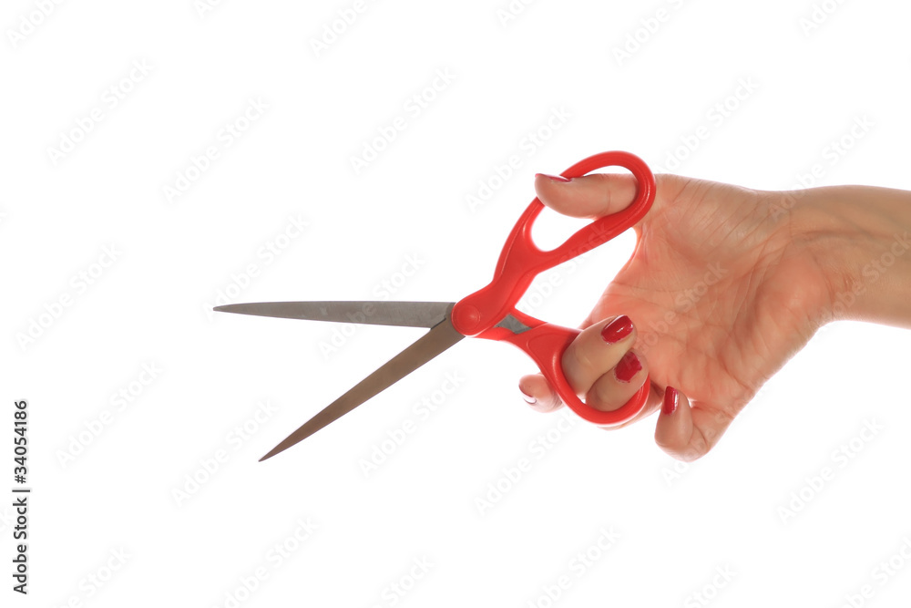 HAND HOLDING SCISSORS Stock Photo | Adobe Stock