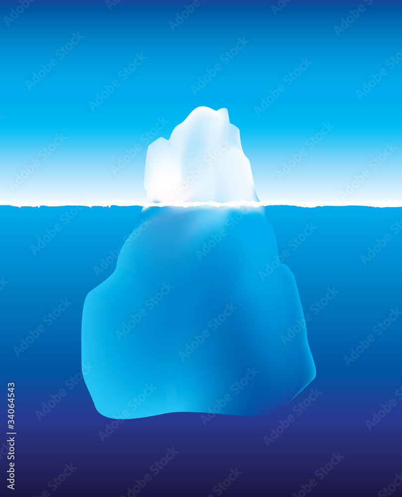 iceberg above and below the water Stock Vector | Adobe Stock