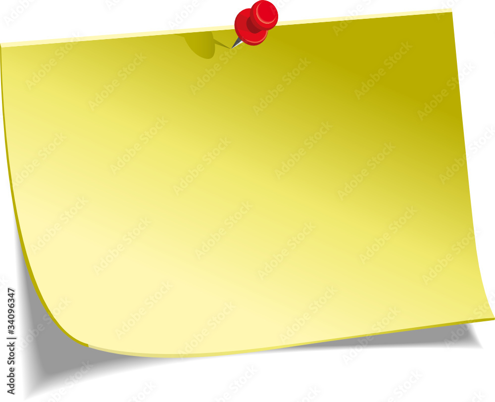 Post-it jaune (v1) vector de Stock | Adobe Stock
