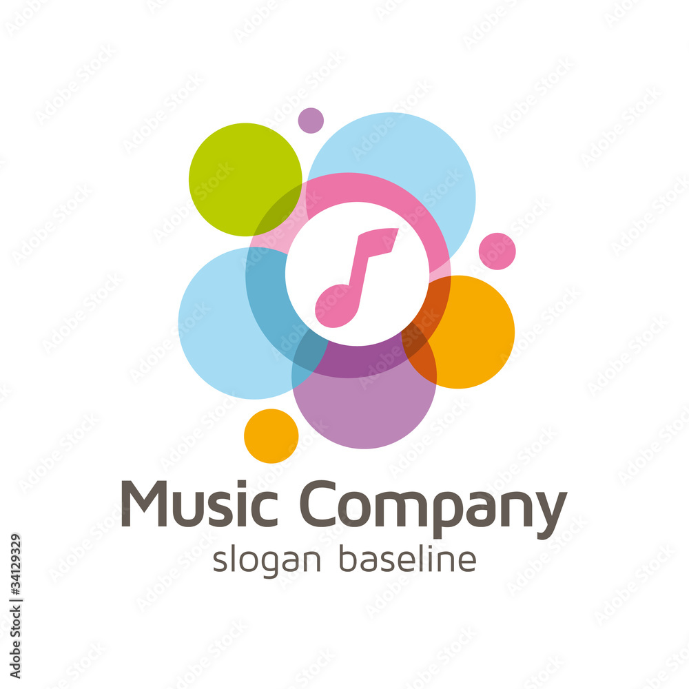 Vecteur Stock musique, logo d'entreprise, music logo | Adobe Stock