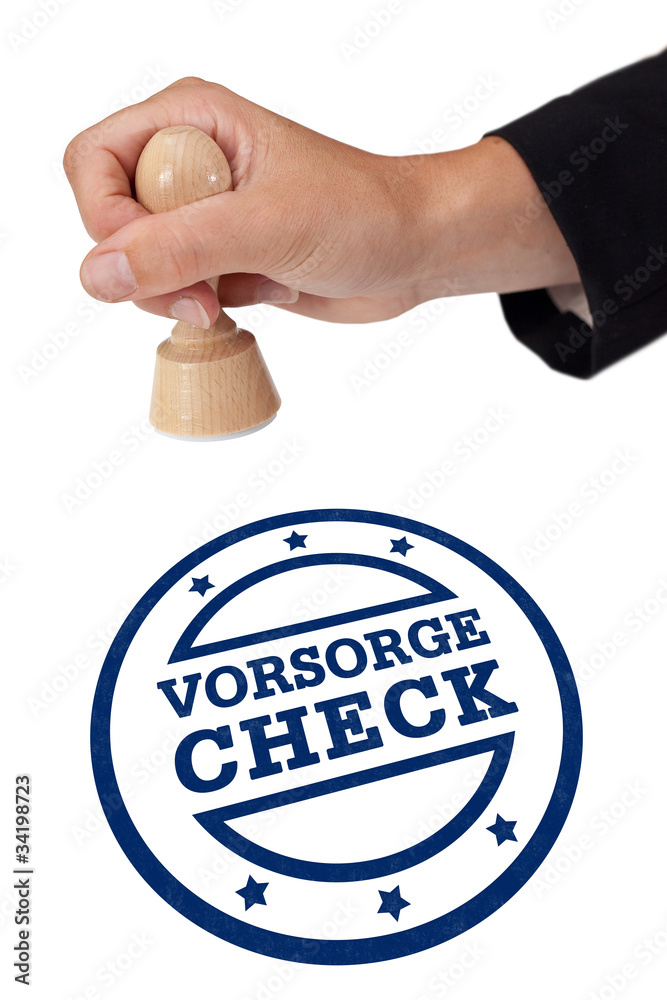 Stempel Vorsorge-Check Stock Photo | Adobe Stock