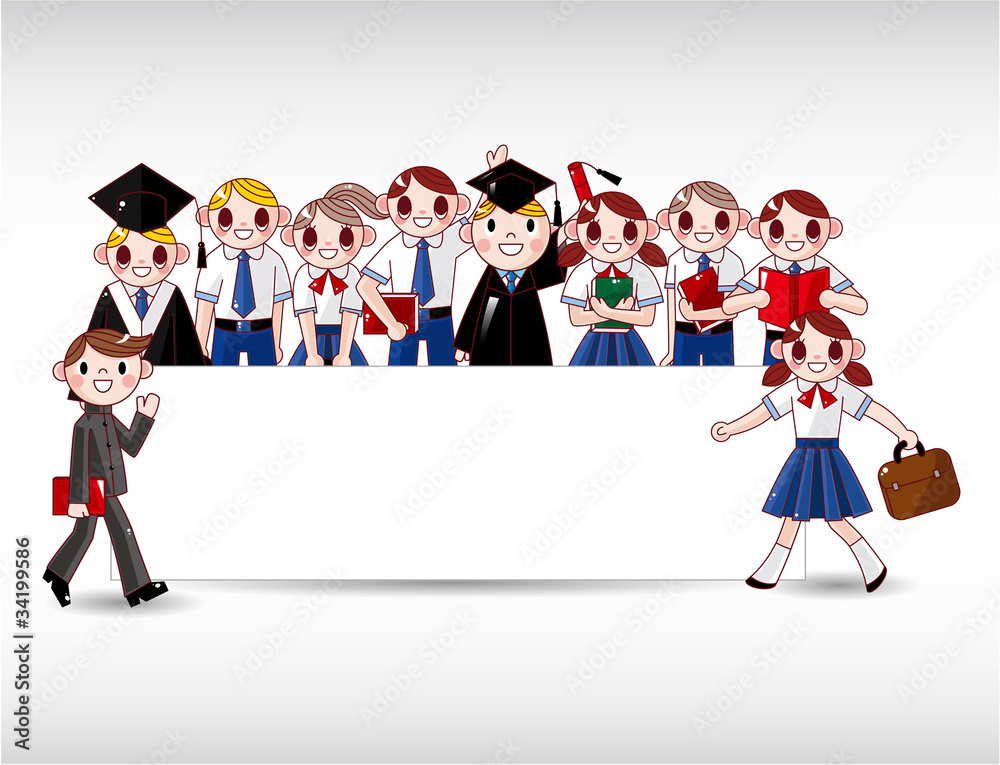 cartoon student card. Stock Vector | Adobe Stock