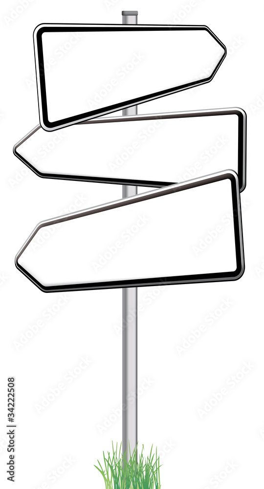 Verkehrsschild_Richtungsweiser_Wegweiser_Orientierung Stock ...