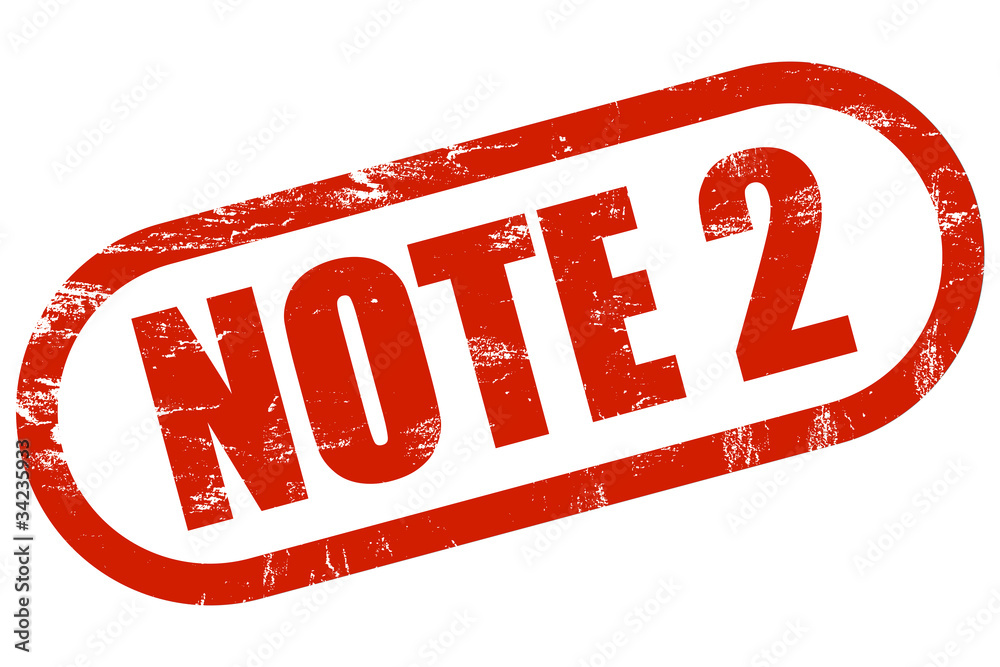 Grunge Stempel rot NOTE 2 Stock Illustration | Adobe Stock