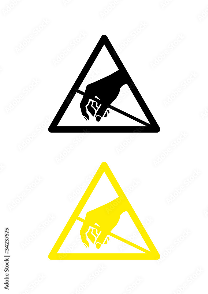 Antystatic Symbol Stock Vector | Adobe Stock