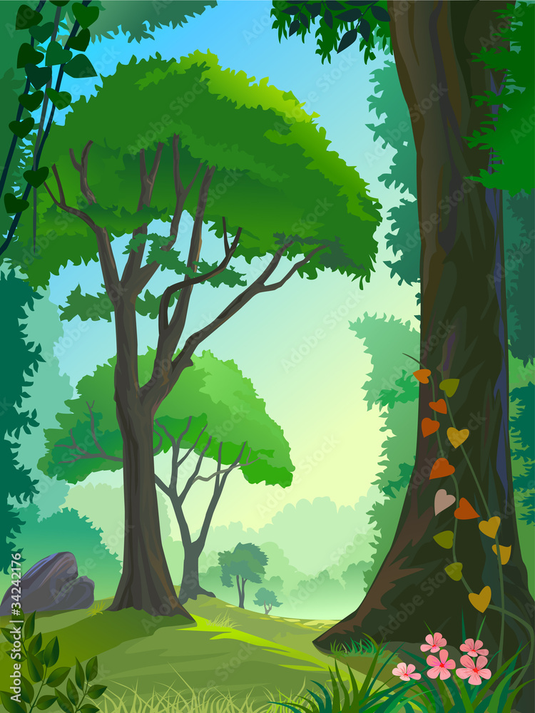 Amazon Rainforest Trees Clipart