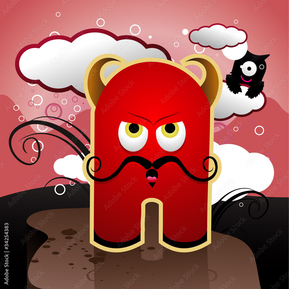 caricatura del diablo en vector Stock Vector | Adobe Stock