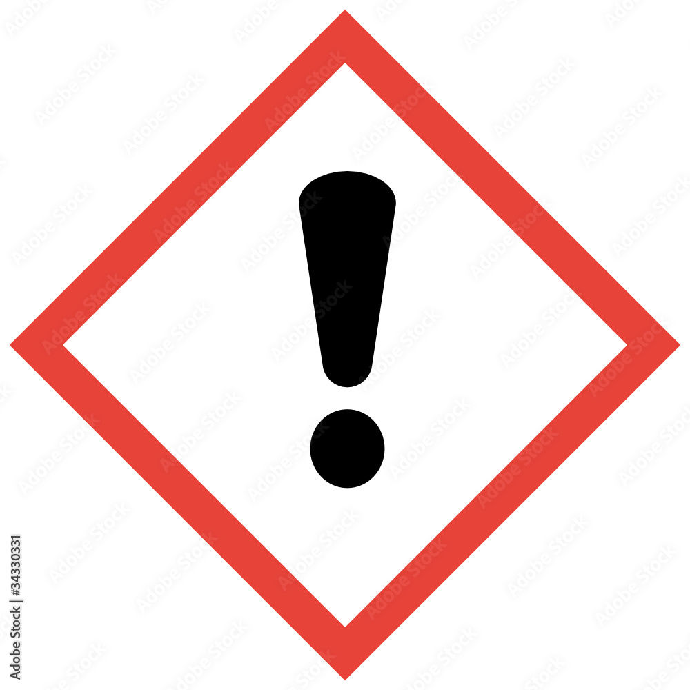 GHS Kennzeichen Achtung Warnung Warnschild Ausrufezeichen Stock ...