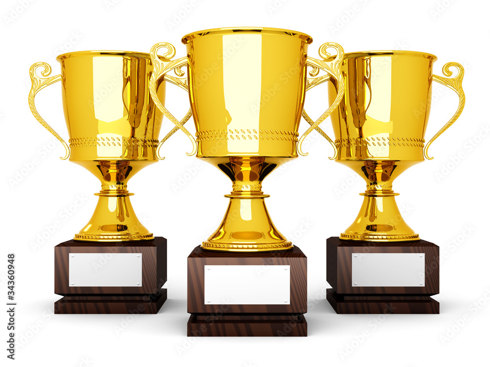 Drei Pokale Stock-Illustration | Adobe Stock