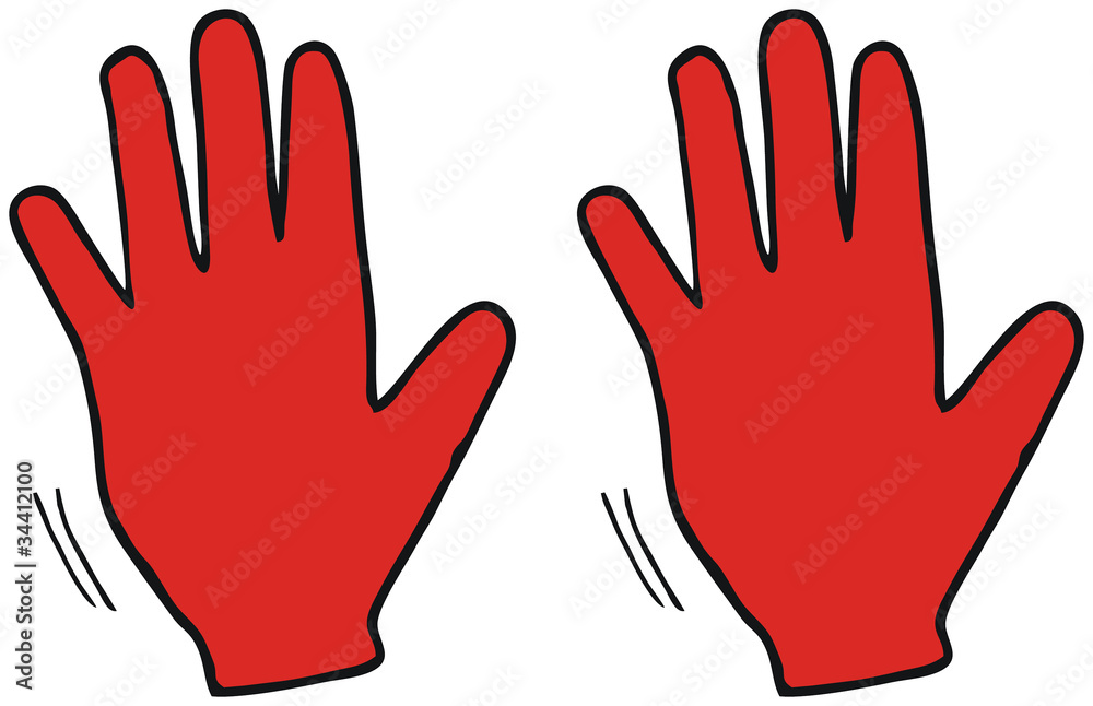 2 linke Hände Stock-Vektorgrafik | Adobe Stock