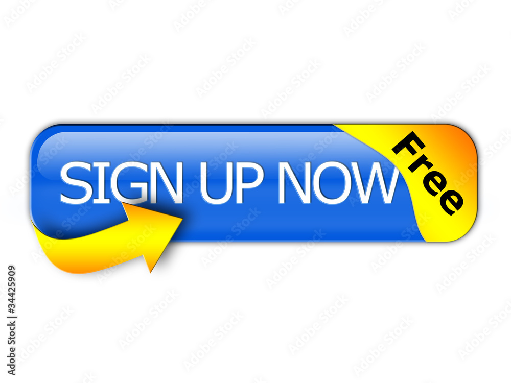 Sign Up Now Free Button Stock Illustration | Adobe Stock