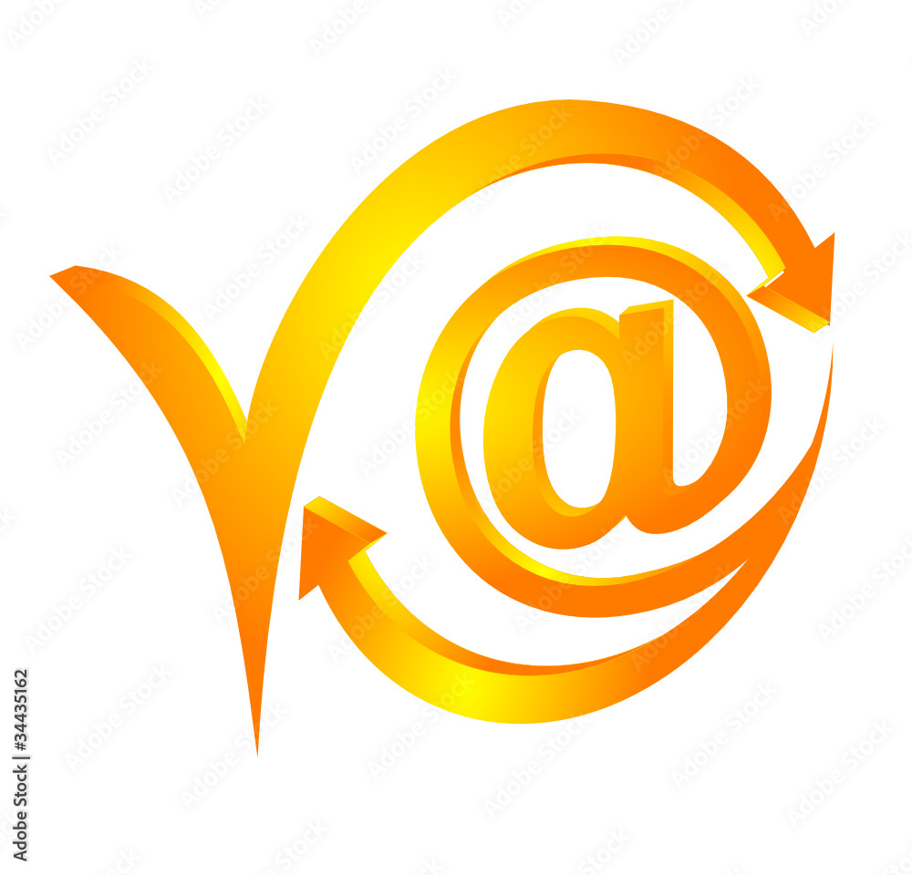 Vetor de symbole arobase 3d design do Stock | Adobe Stock