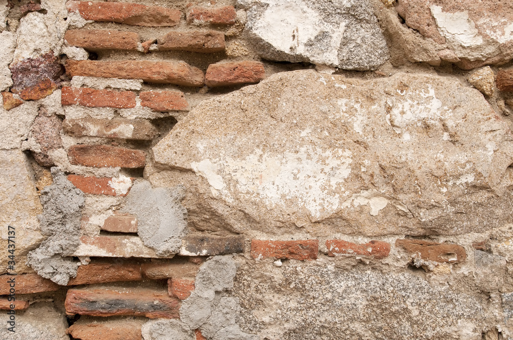 texture that shows the details of the construction of a wall.. Stock ...