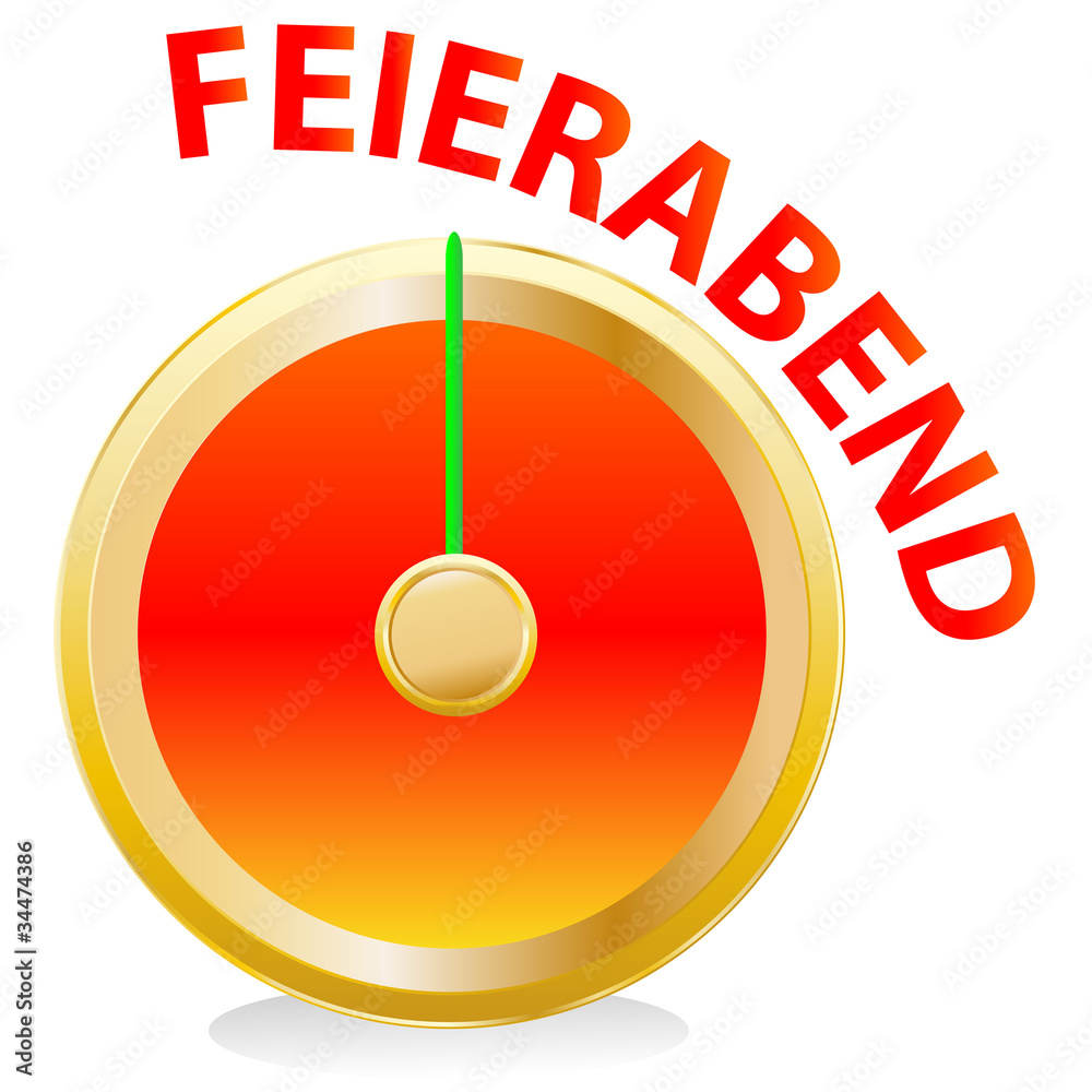 uhr - feierabend Stock-Vektorgrafik | Adobe Stock