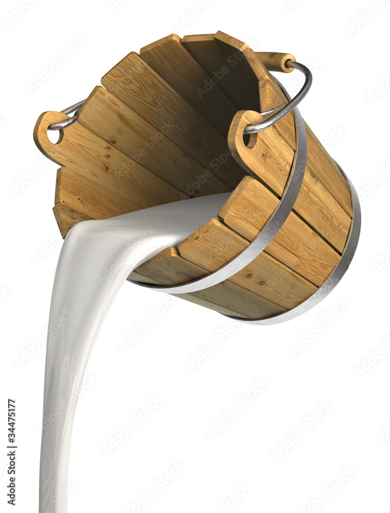 Milk bucket Stock Illustration | Adobe Stock
