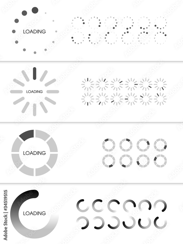 Vector Loader Progress Bar Designs Stock Vector | Adobe Stock