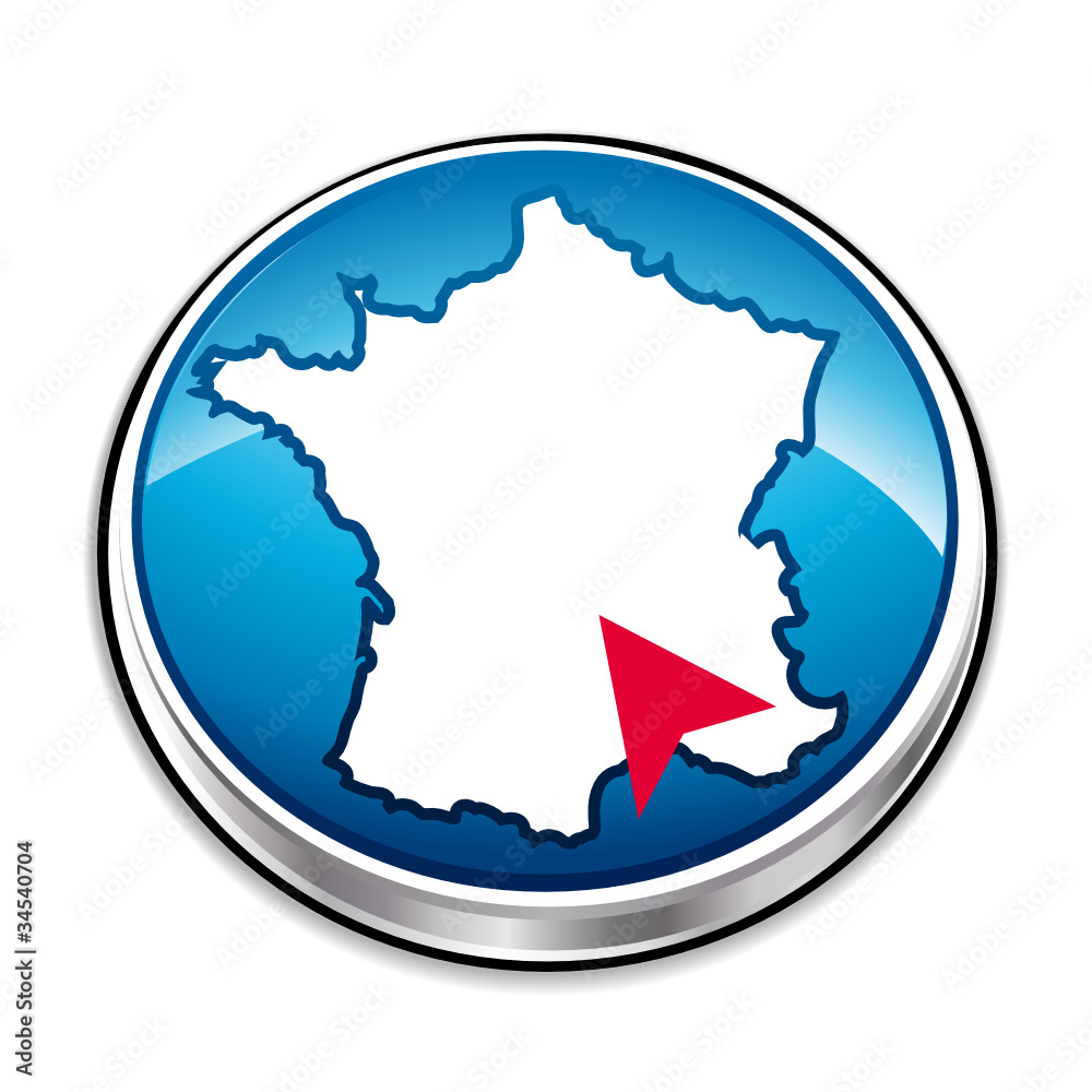 Bouton carte de france localisation Stock Vector | Adobe Stock