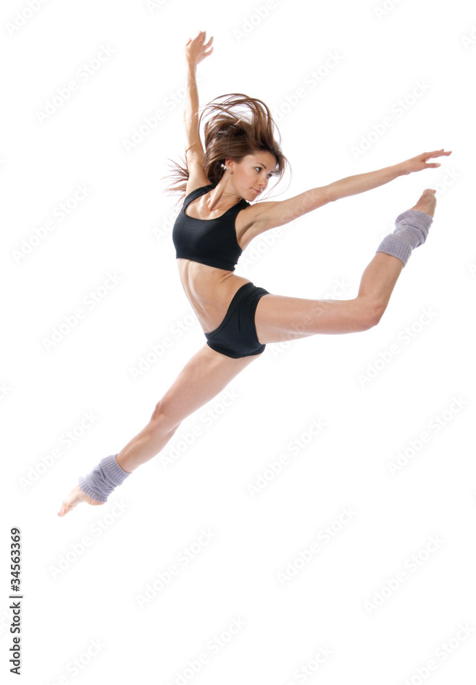 Contemporary Dancer Jumping