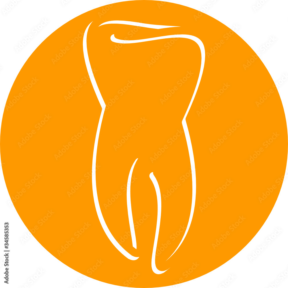 Zahn logo orange Stock-Vektorgrafik | Adobe Stock