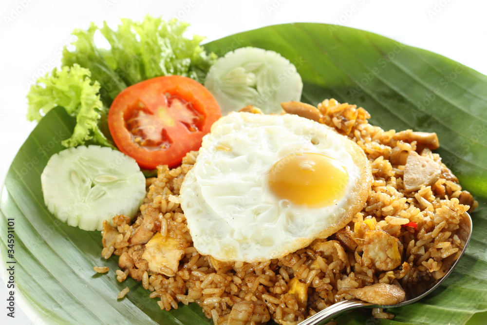Fried Rice, Indonesian Nasi Goreng Stock Photo | Adobe Stock