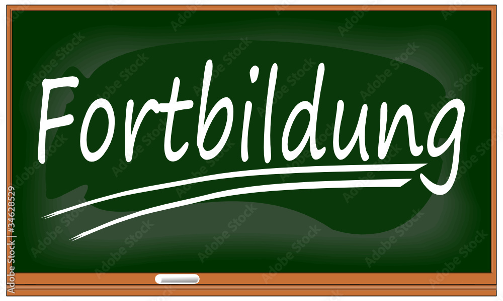 Schultafel Fortbildung Stock-Vektorgrafik | Adobe Stock