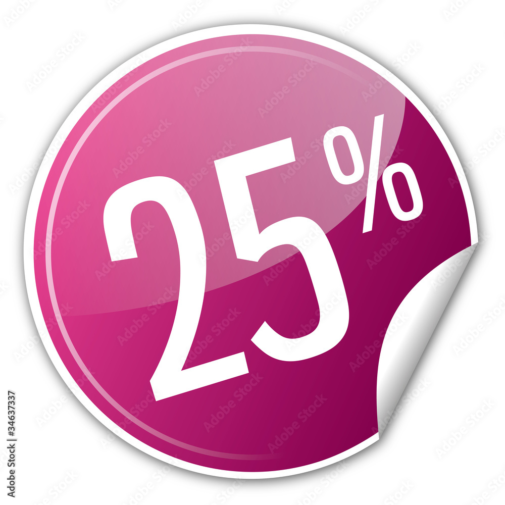Button Rabatt - 25% prozent sparen reduziert rosa lila vector de Stock ...