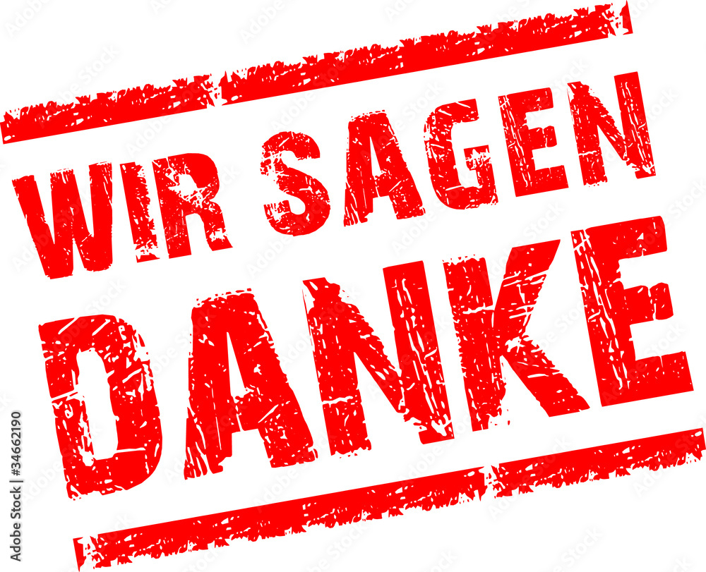 Stempel_WIR SAGEN DANKE Stock Vector | Adobe Stock