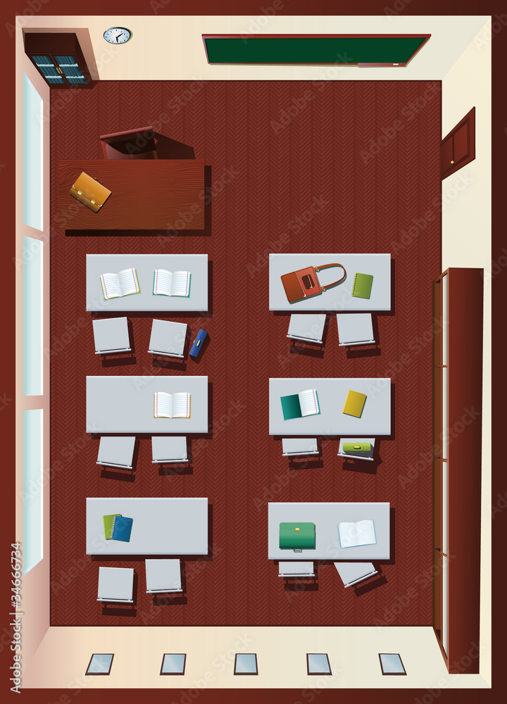 Classroom Stock Vector | Adobe Stock