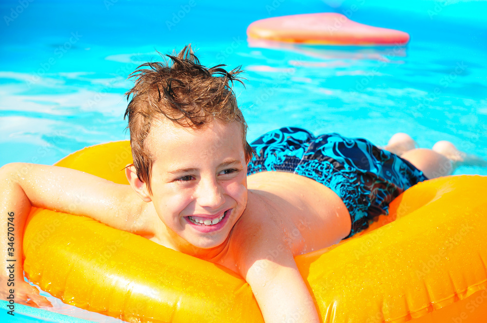 Badespass im Pool Stock Photo | Adobe Stock