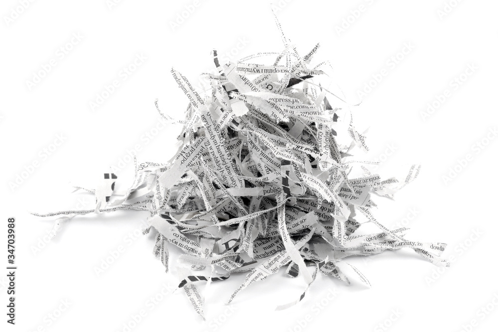Shredded paper strips Stock Photo | Adobe Stock