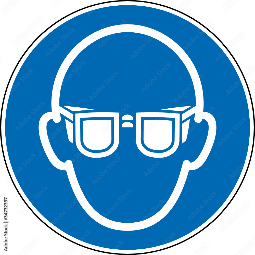 Gebotszeichen Schutzbrille Augenschutz benutzen Zeichen Stock ...