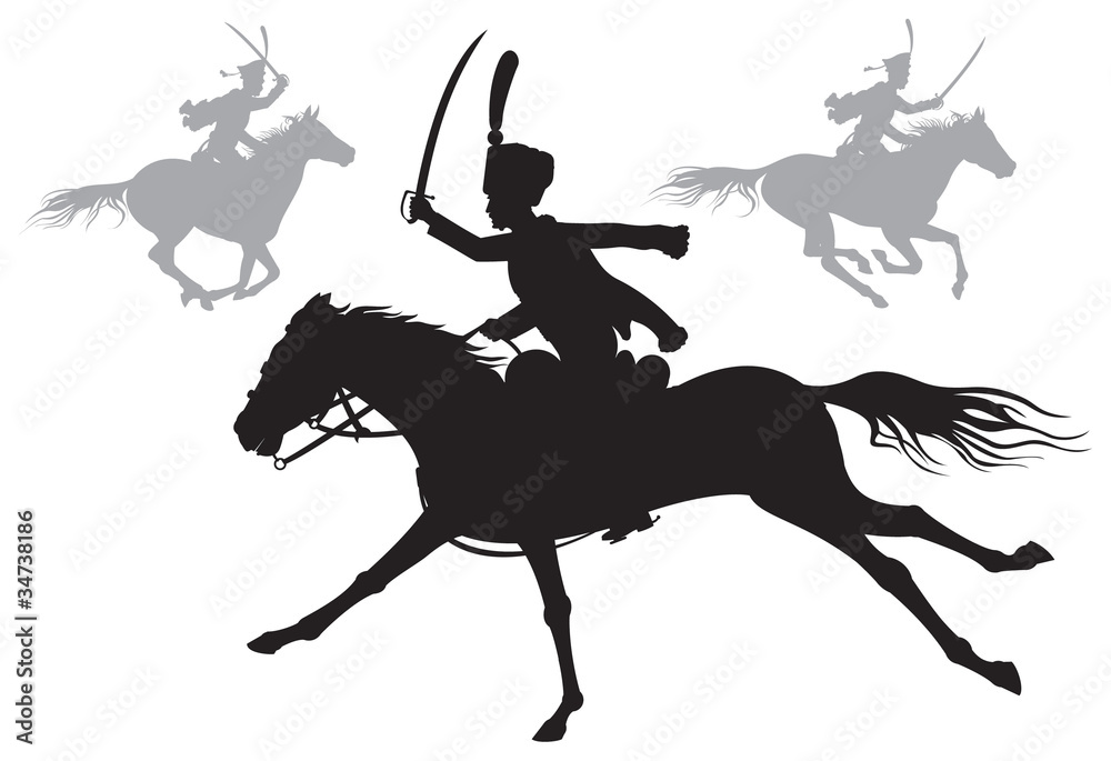 Cavalry Horse riders Stock Vector | Adobe Stock