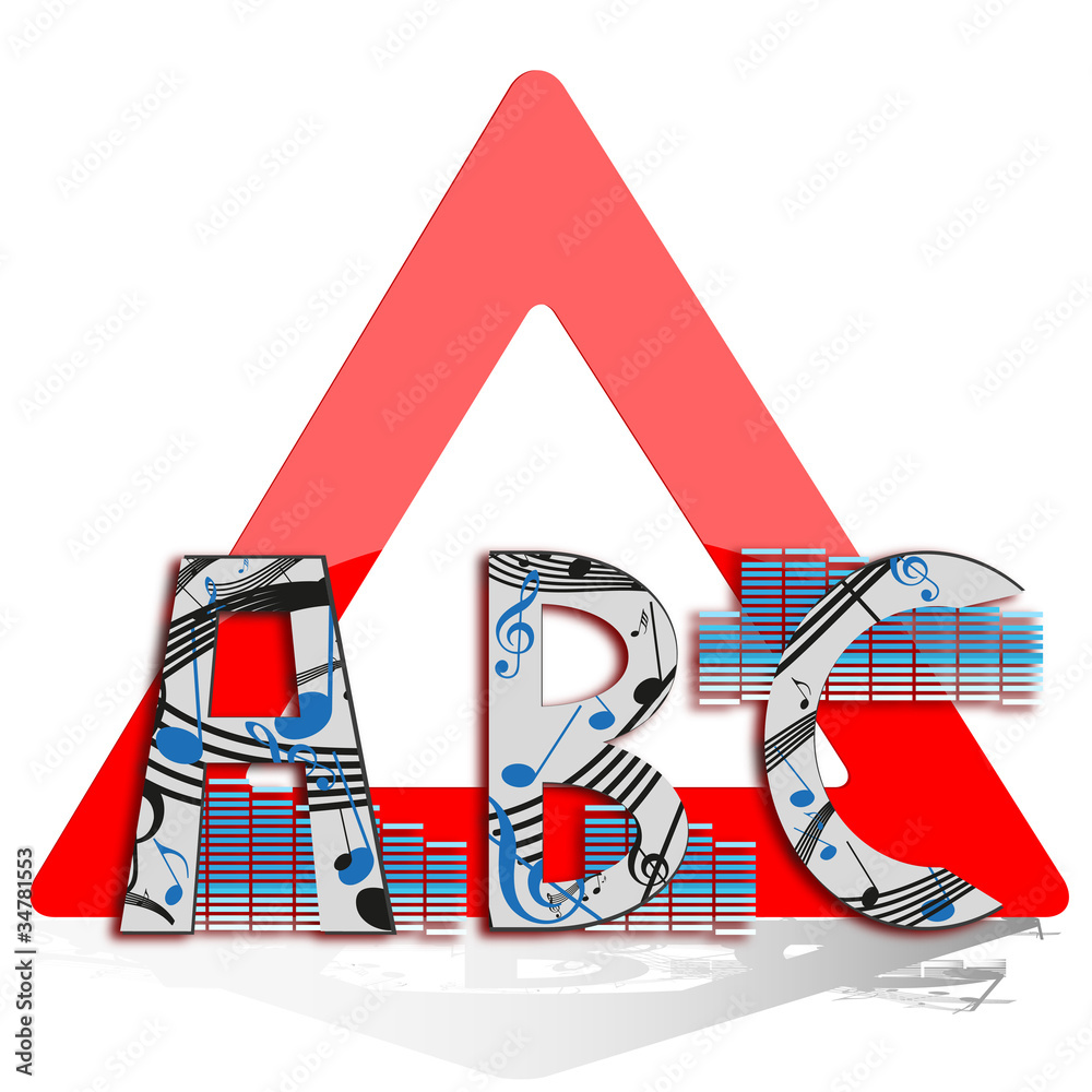 achtung abc - musik Stock Vector | Adobe Stock