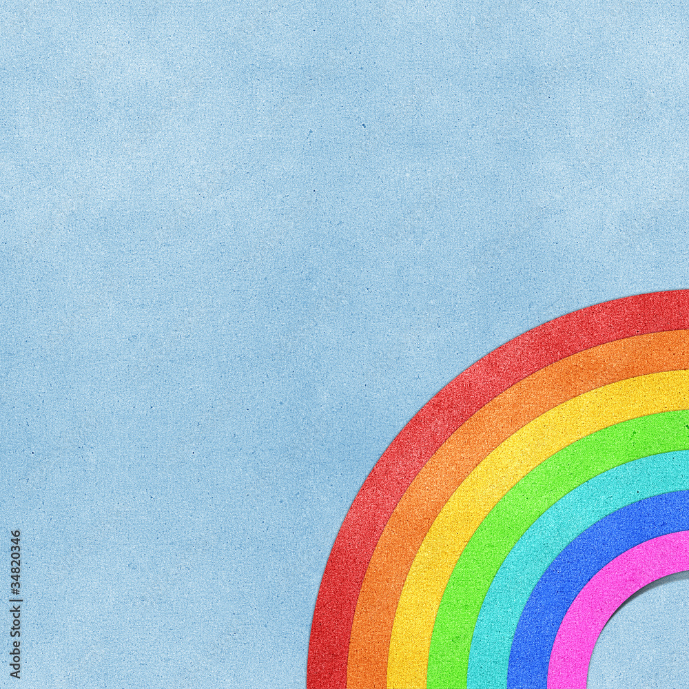 rainbow recycled paper craft background Stock Photo | Adobe Stock